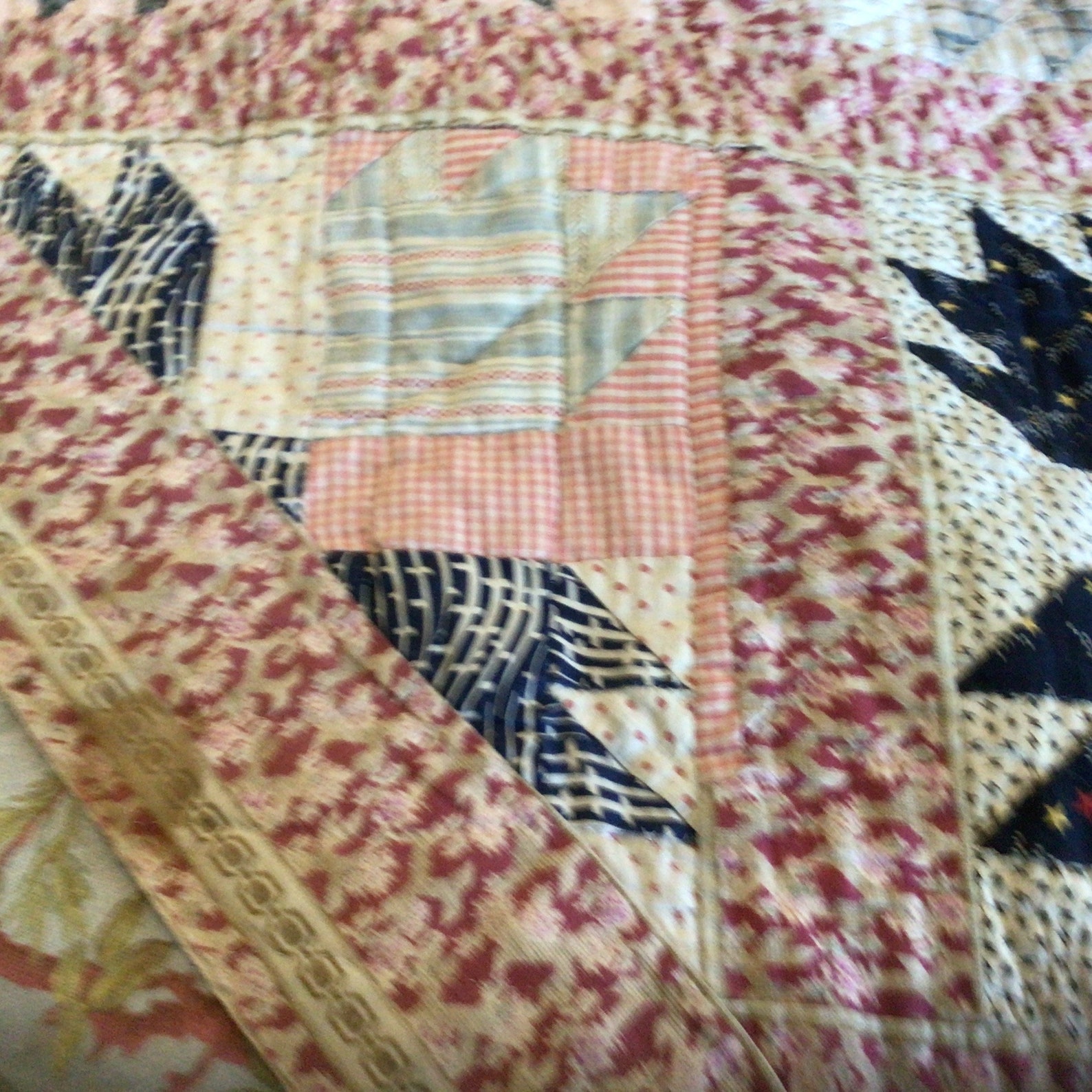 Antique Hand Sewn Quilt, Bedding, Blankets and Throws, Quilts - Etsy