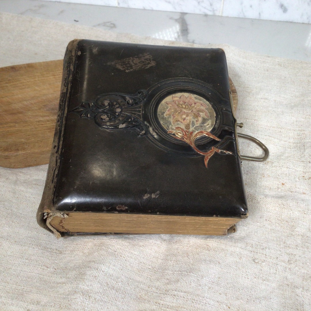 Antique 1800s Embossed Leather Bound Album, Photo Album, Books - Etsy