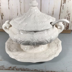 Vintage Porcelain Soup Tureen, - Etsy