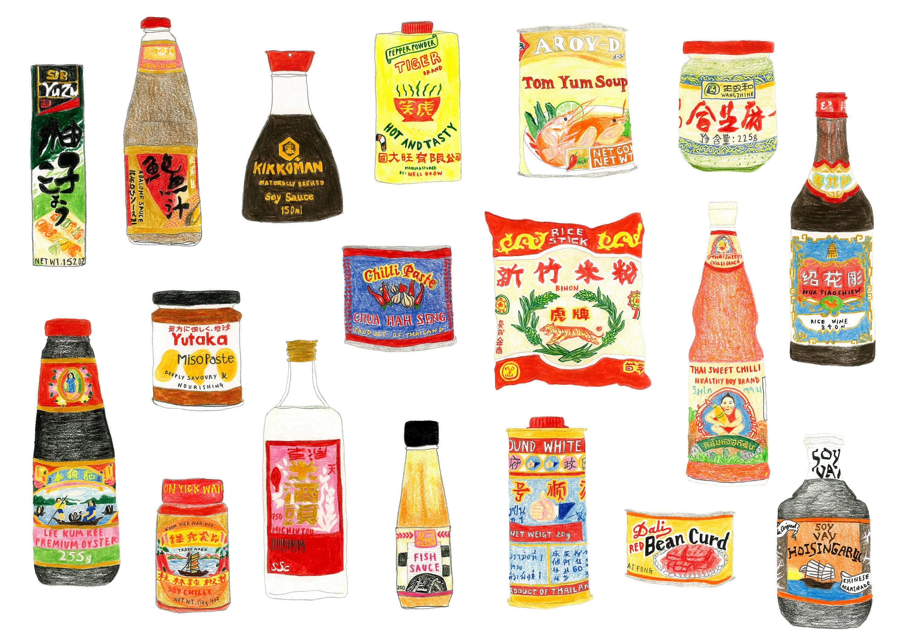 Asian Food Print (A3) - Etsy