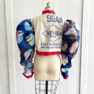 Quilt Bolero Jacket / Large / Vintage Patchwork Quilt Coat / Leg O ...