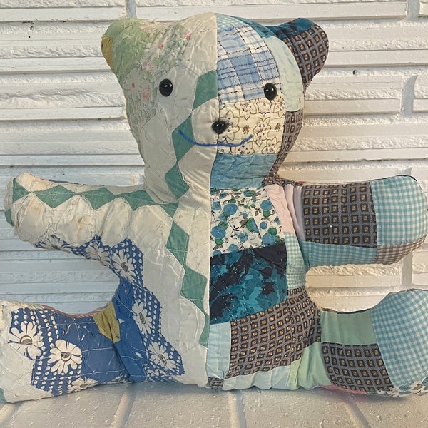 Teddy Bear Made From Quilt - Etsy