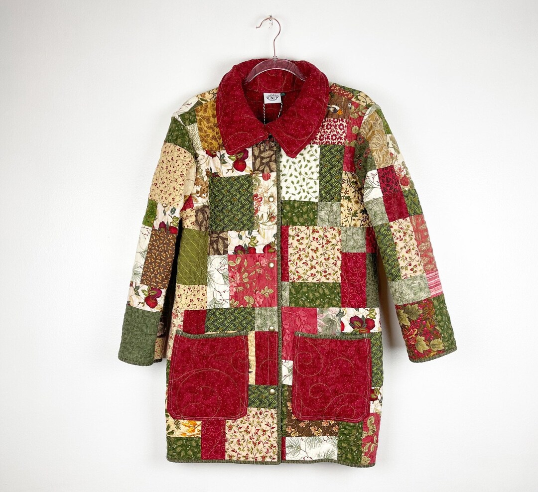 Quilt Chore Coat/ Small / Modern Patchwork Quilt Jacket / Jacket Made ...