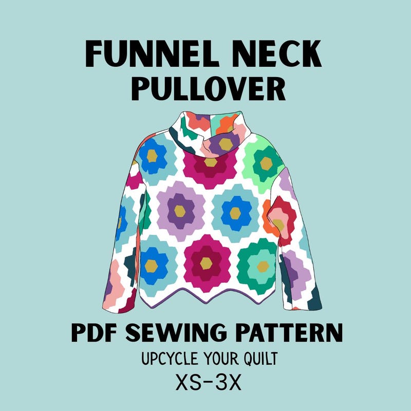 Sewing Pattern Funnel Neck Jacket - Etsy