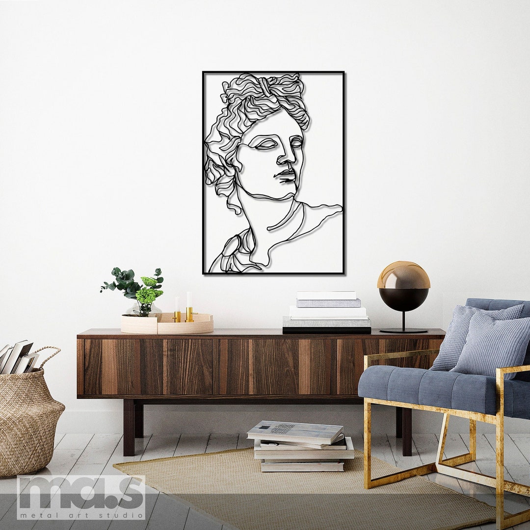 Michelangelo David Metal Wall Decor Black Metal Wall Decor Bedroom ...