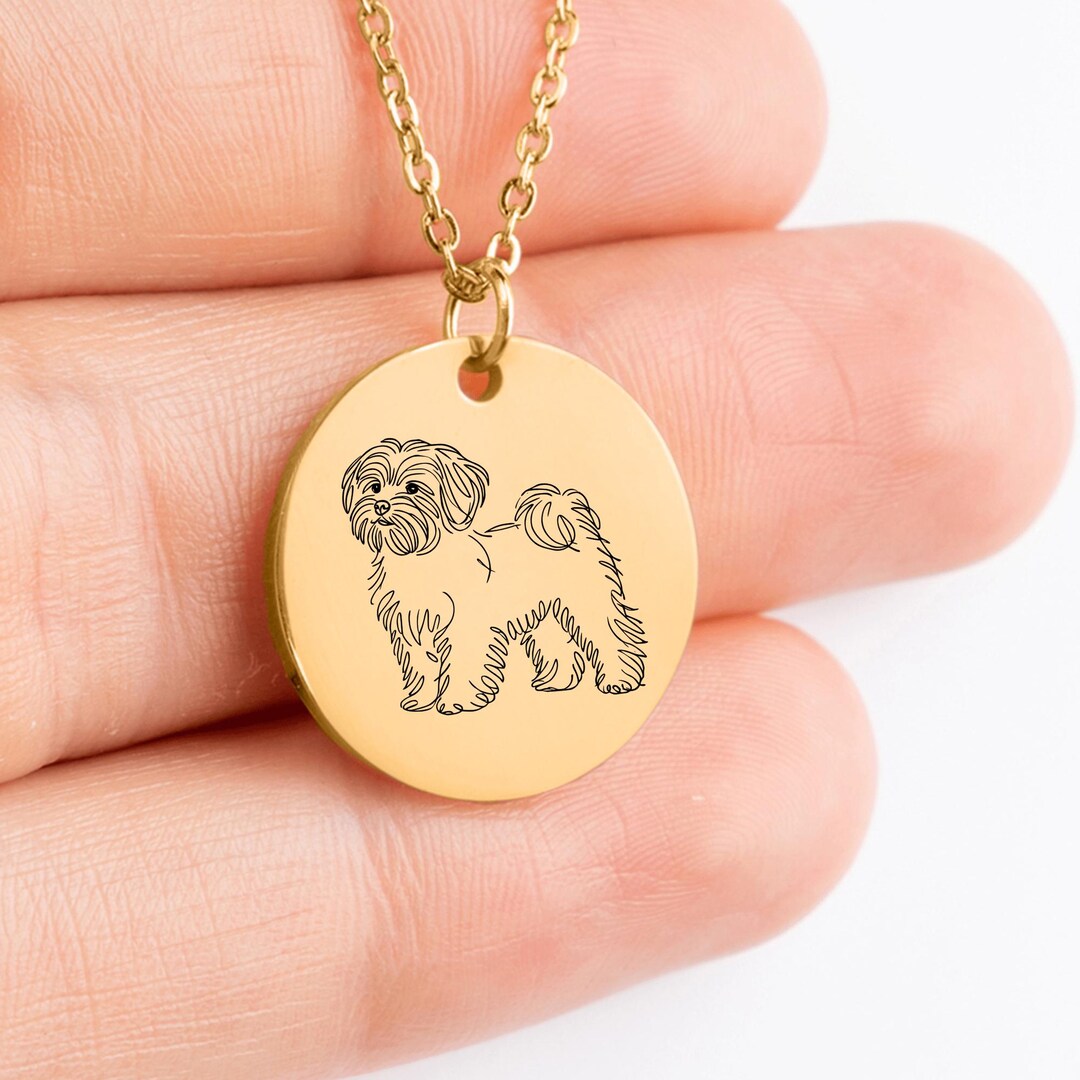Personalized Maltese Necklace: Custom Dog Memorial Pendant - Etsy