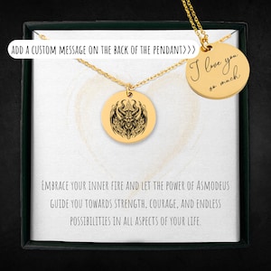 Personalized Asmodeus Necklace for Men and Women - Custom Engraved ...