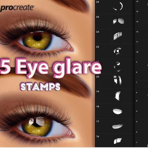 Procreate Eye Glare Stamp Procreate Eyes Brushes Procreate - Etsy