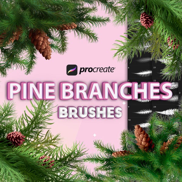 Pine Trees Brush - Etsy UK