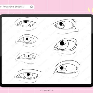 Procreate Male Eyes Brushes. Procreate Men's Eye Stamps - Etsy