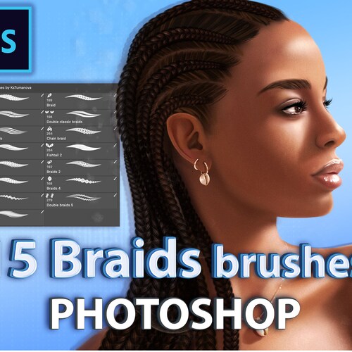 Photoshop Bangs Brushes. Photoshop Realistic Hair Brush. - Etsy