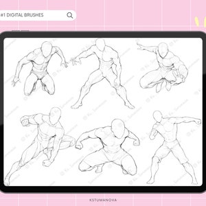 Procreate Body Poses Stamps. Procreate Male Body Brushes. Procreate ...