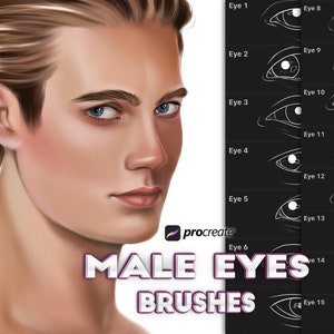 Procreate Male Eyes Brushes. Procreate Men's Eye Stamps - Etsy