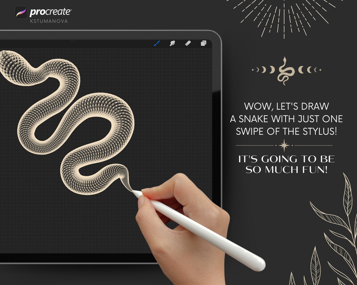 Procreate Snake Brushes. Procreate Tattoo Snakeskin Texture Brushes ...