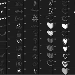 60 Procreate Brushes for Valentine's Day, Heart Stamp, Procreate ...