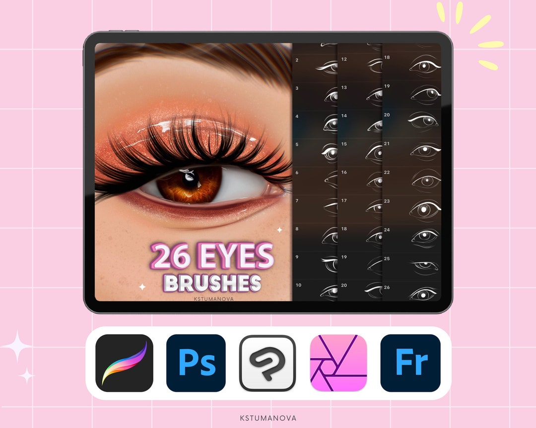 Procreate Eyes Brushes, Procreate Eye Stamp. Digital Brushes for ...