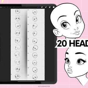 Procreate Cartoon Female Character Maker Brushes. Procreate Cartoon ...