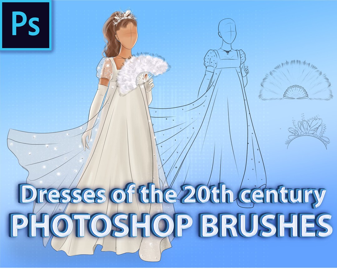 Photoshop Dresses Brushes. Dresses of the 20th Century for Photoshop ...