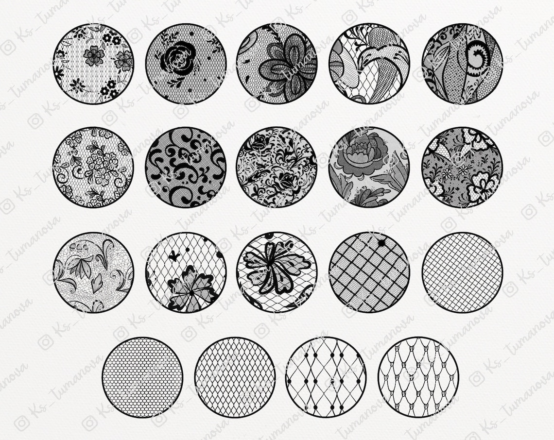 Procreate Lace Texture Brushes. Lace Brushes Set - Etsy