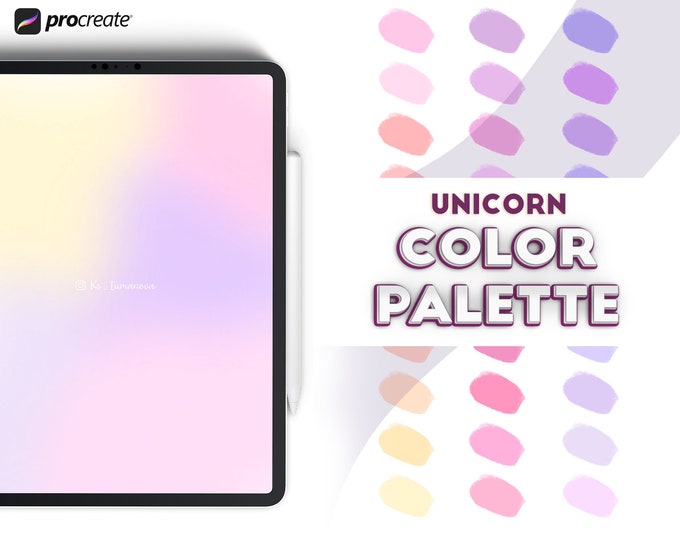 Pastel Goth Procreate Color Palette Bundle | Color Palette for ...