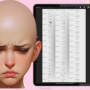 Photoshop Face Brushes. Photoshop Woman Heads Brushes. Digital Brushes ...