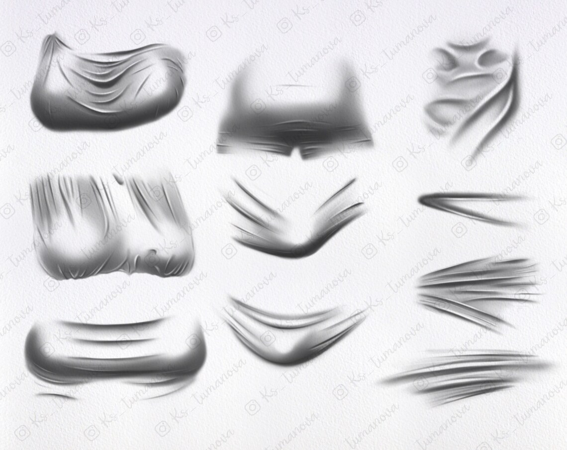 Procreate Creases Brushes. Procreate Folds Stamps. Procreate Texture ...