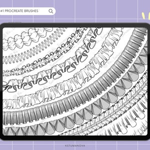 Procreate Ruffles, Folds Brushes. Procreate Fashion Brushes. Photoshop ...