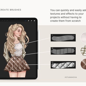 Procreate Fabric Brushes. Procreate Knitted, Checkered Fabric, Fur ...