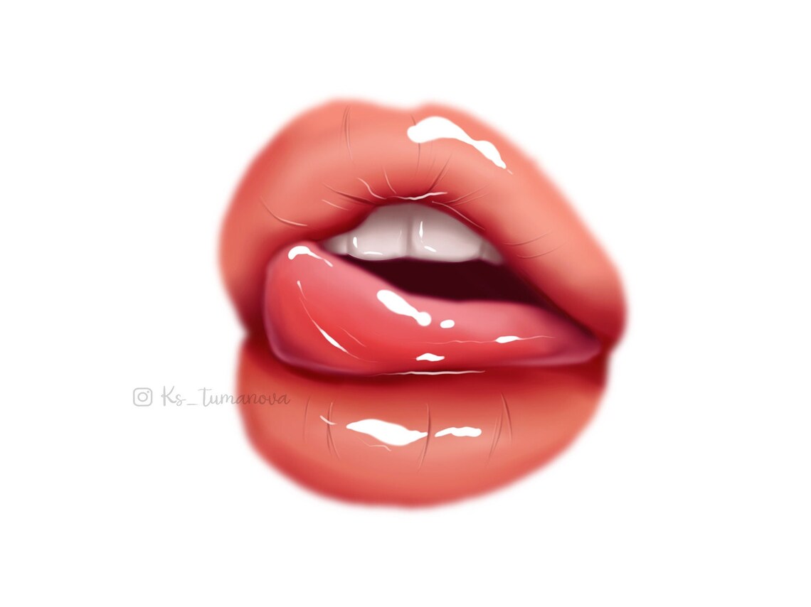 Procreate Lips Brushes. Procreate Plump Lip Sketch Stamps. - Etsy