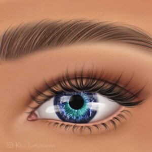 Photoshop Iris Brushes. Photoshop Eye Brush. Digital Brushes for Fresco ...