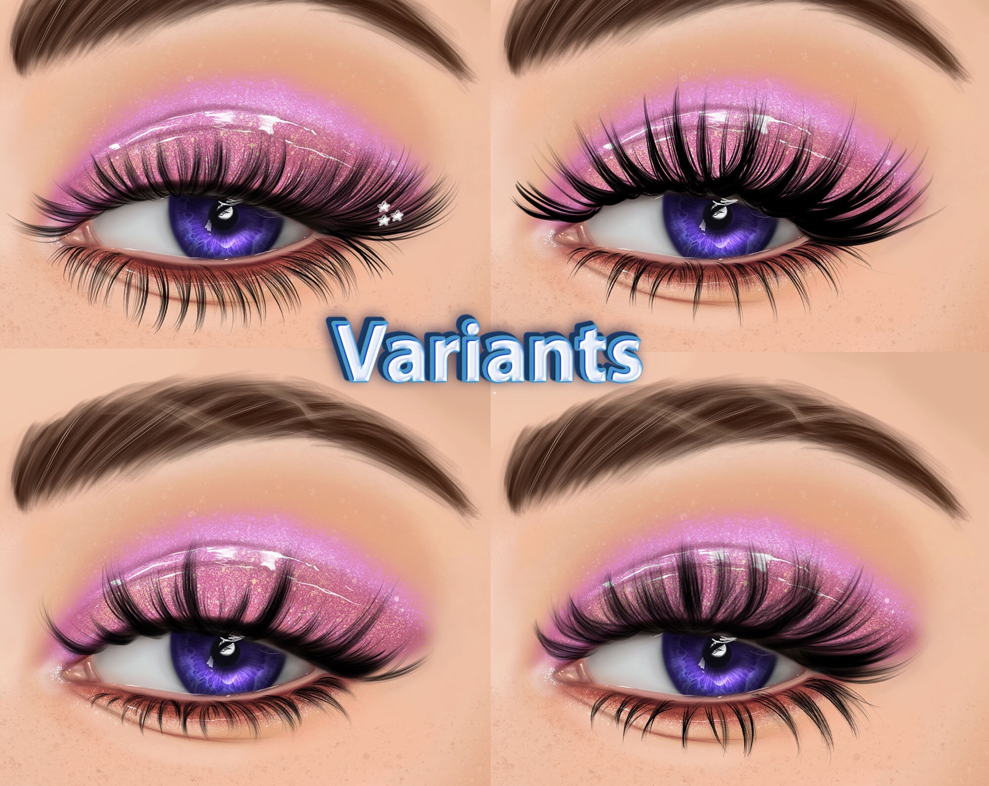 Photoshop Eyelashes Brushes. Photoshop Extra Volume Lashes - Etsy