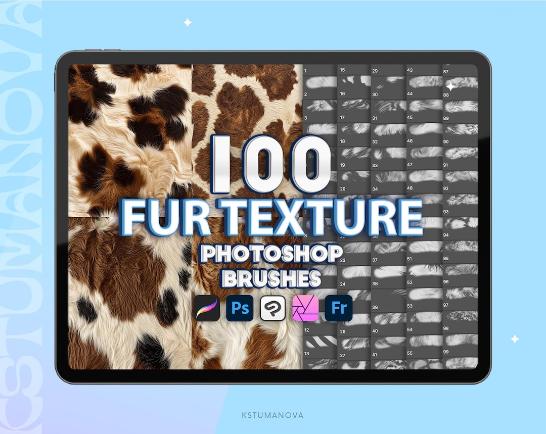 Photoshop Fur Texture Brushes. Procreate Fur Brushes. Procreate Texture ...