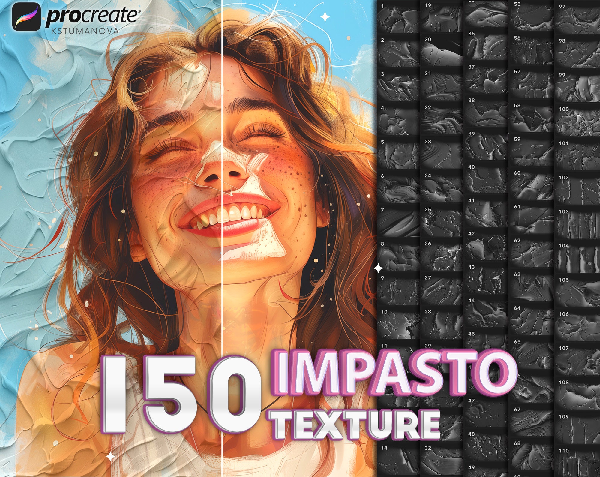 Procreate Impasto Brushes. Procreate Impasto, Oil, Gouache Paint ...