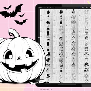 Photoshop Halloween Brushes. Procreate Halloween Stamps. Clip Studio ...