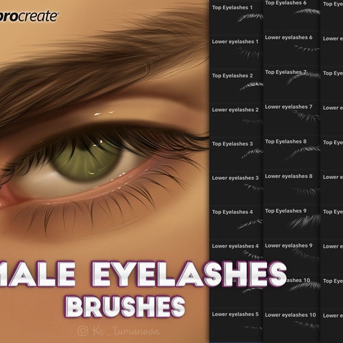 Procreate Male Eyelashes. Procreate Man Eyes Stamps. Procreate - Etsy