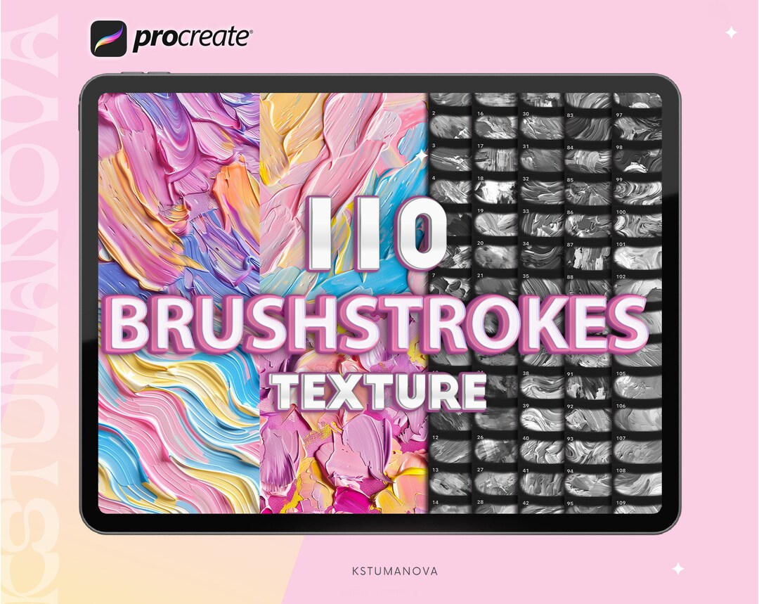 Procreate Brushstrokes Texture. Procreate Oil Paint Brushes. Procreate ...