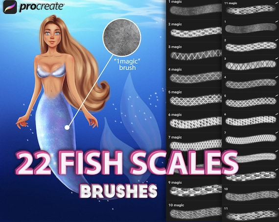 Procreate Texture Brushes. Procreate Fish Scales Brush - Etsy