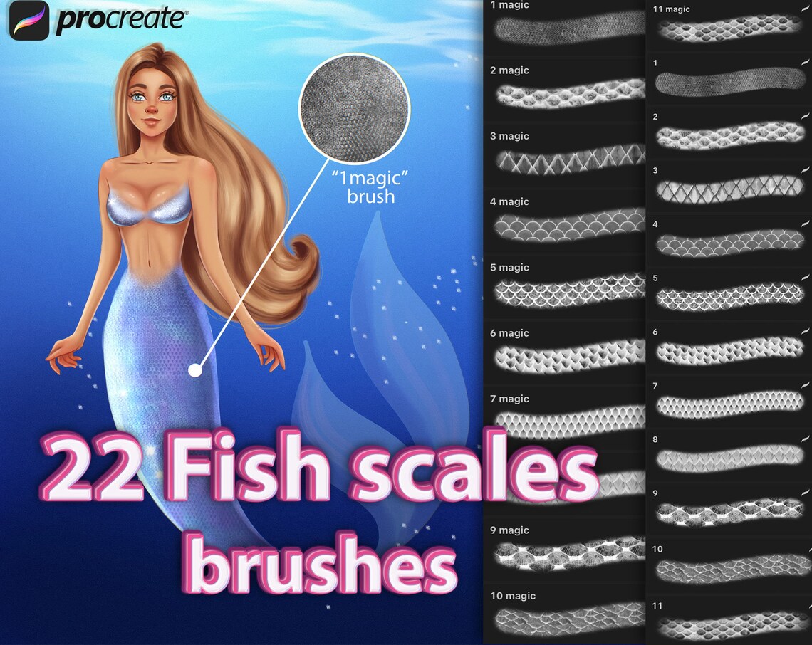 procreate-texture-brushes-procreate-fish-scales-brush-etsy