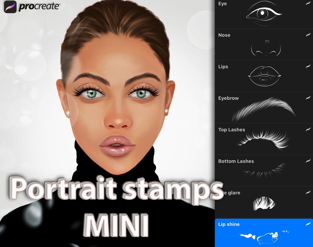 Procreate Realistic Portrait Stamps. Procreate Face Brushes - Etsy