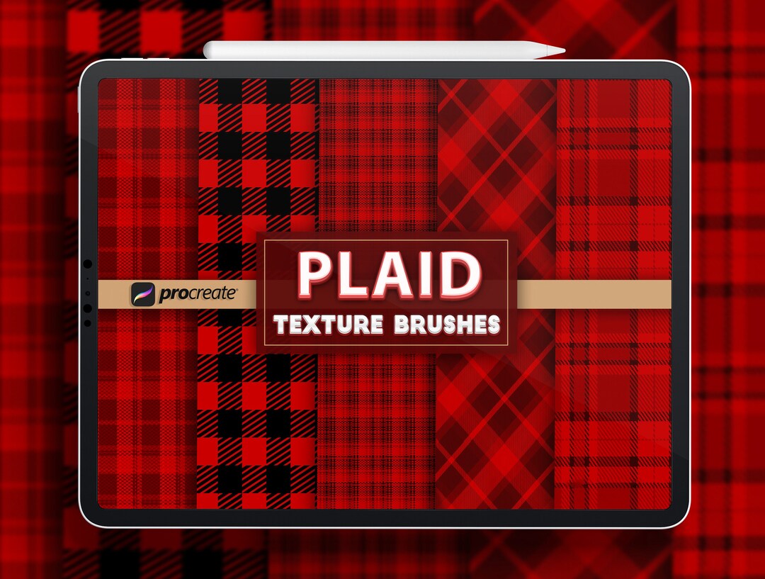 Procreate Texture Brushes. Procreate Plaid Fabric Brush. Procreate ...