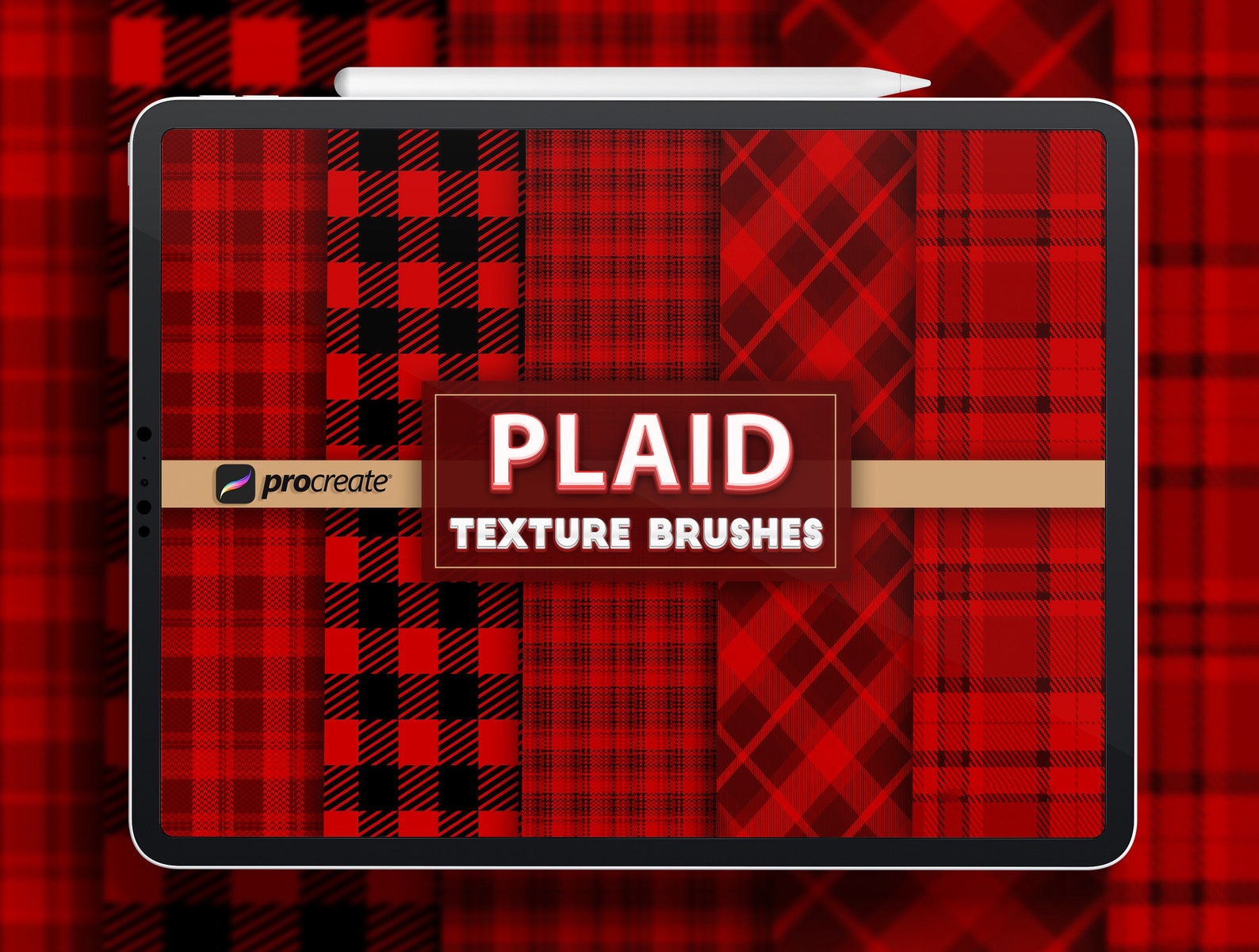 Procreate Texture Brushes. Procreate Plaid Fabric Brush. - Etsy