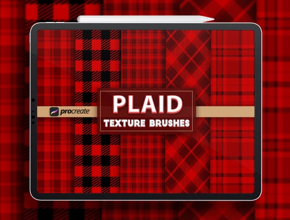 Procreate Texture Brushes. Procreate Plaid Fabric Brush. | Etsy