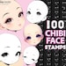 Procreate Chibi Face Brushes. Procreate Chibi Head Stamps. Procreate ...