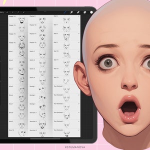 Photoshop Face Brushes. Photoshop Woman Heads Brushes. Digital Brushes ...