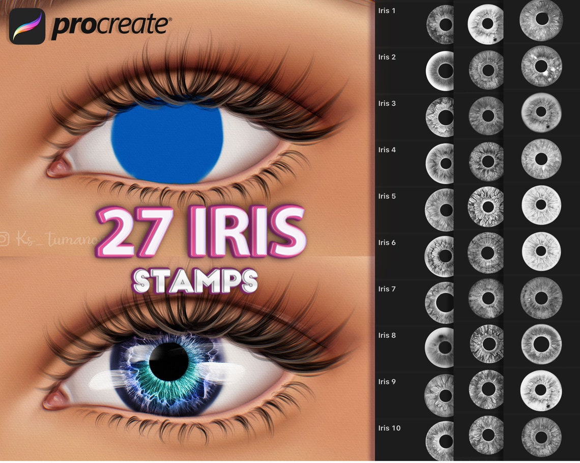 Procreate Eye Stamp Iris Brushes Realistic for Procreate App - Etsy