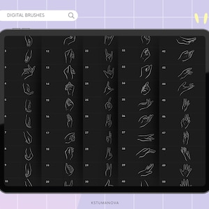 Photoshop Hands Brushes. Photoshop Pose Reference Drawing. Digital ...