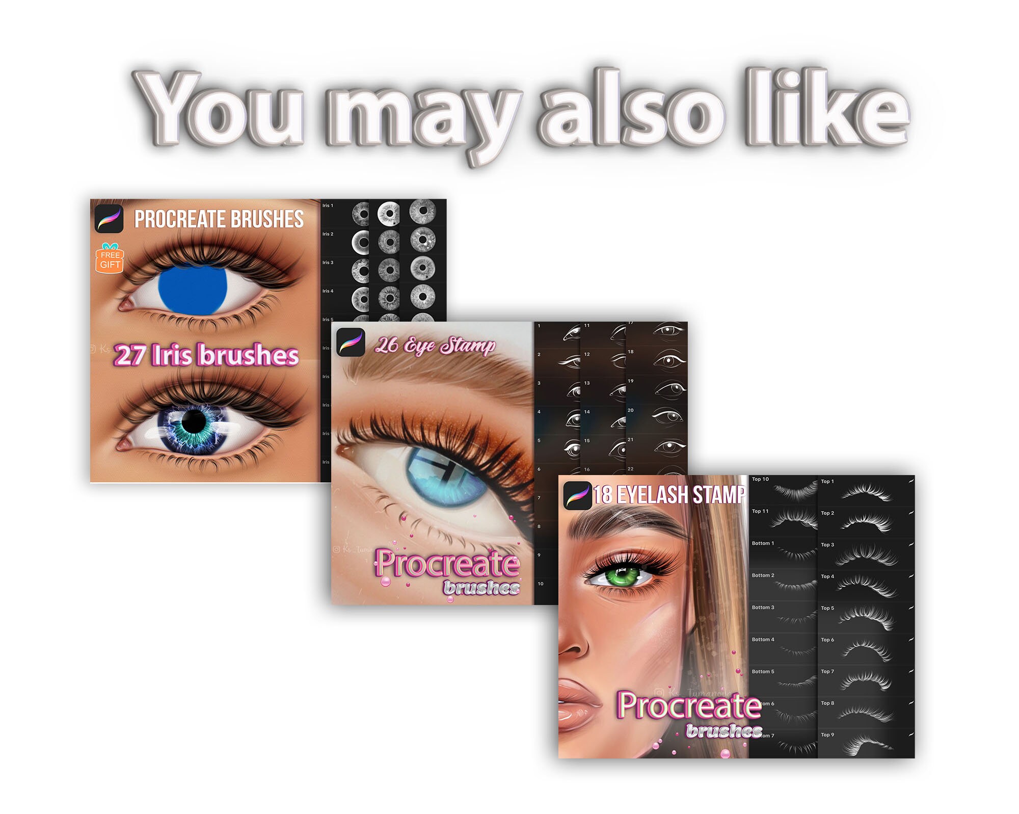 Procreate Eyelashes Brushes. Procreate Extra Volume Lashes | Etsy