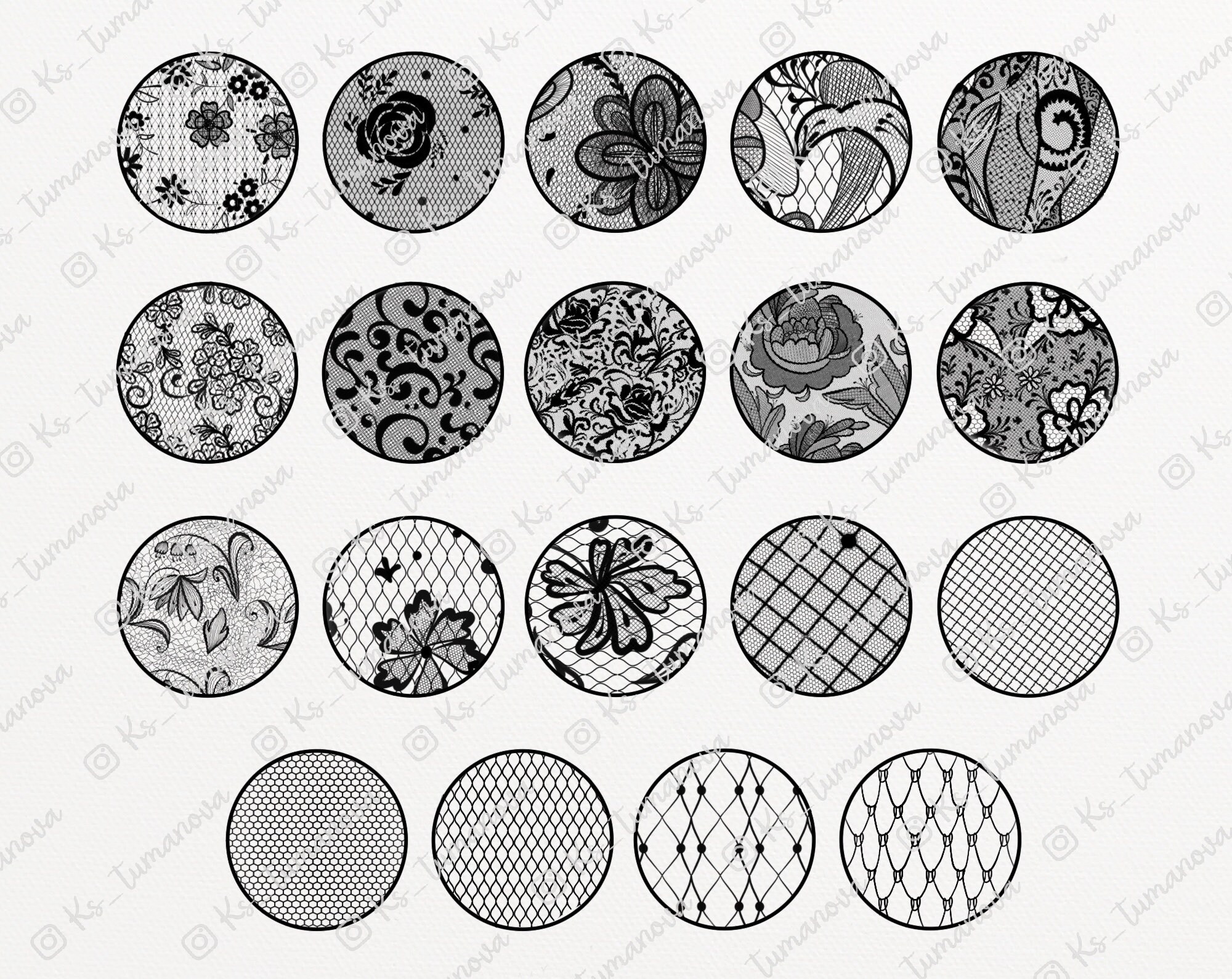 Photoshop Lace Brushes. Photoshop Texture Brush. Digital - Etsy