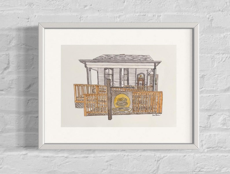 The Library Cafe Art Print, "a Love Letter to Germantown Collection ...