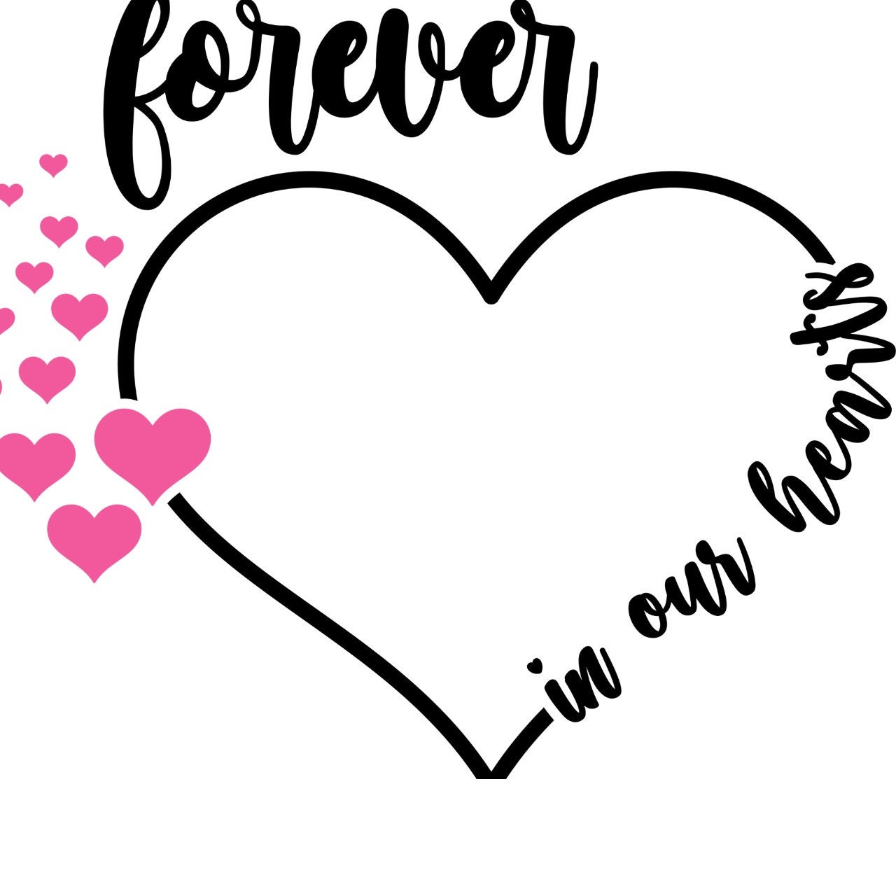Memorial svg in loving memory svg Forever In Our Hearts svg - Etsy España